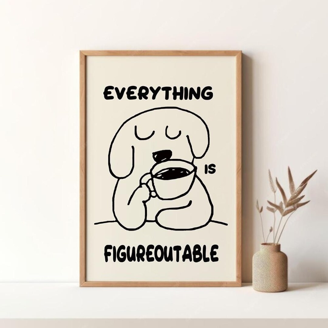 Everything is Figureoutable Poster Vintage Poster Retro Print Wall Art ...