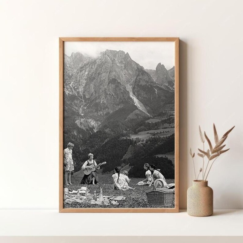 The Sound of Music Poster Movie Poster Black and White Art Vintage ...
