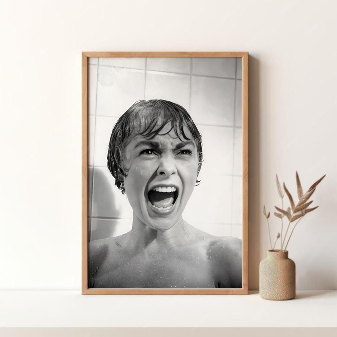Psycho Poster Movie Poster Black and White Art Vintage Poster Retro ...
