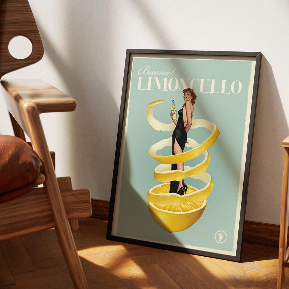 Buono Limoncello Poster Vintage Poster Retro Print Wall Art Home Decor ...