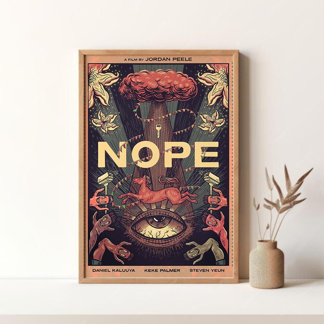 NOPE Poster Movie Poster Vintage Poster Retro Print Wall Art Canvas ...
