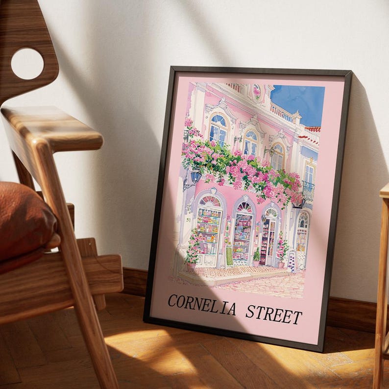 Cornelia Street Poster Watercolor Poster Vintage Poster Retro Print ...