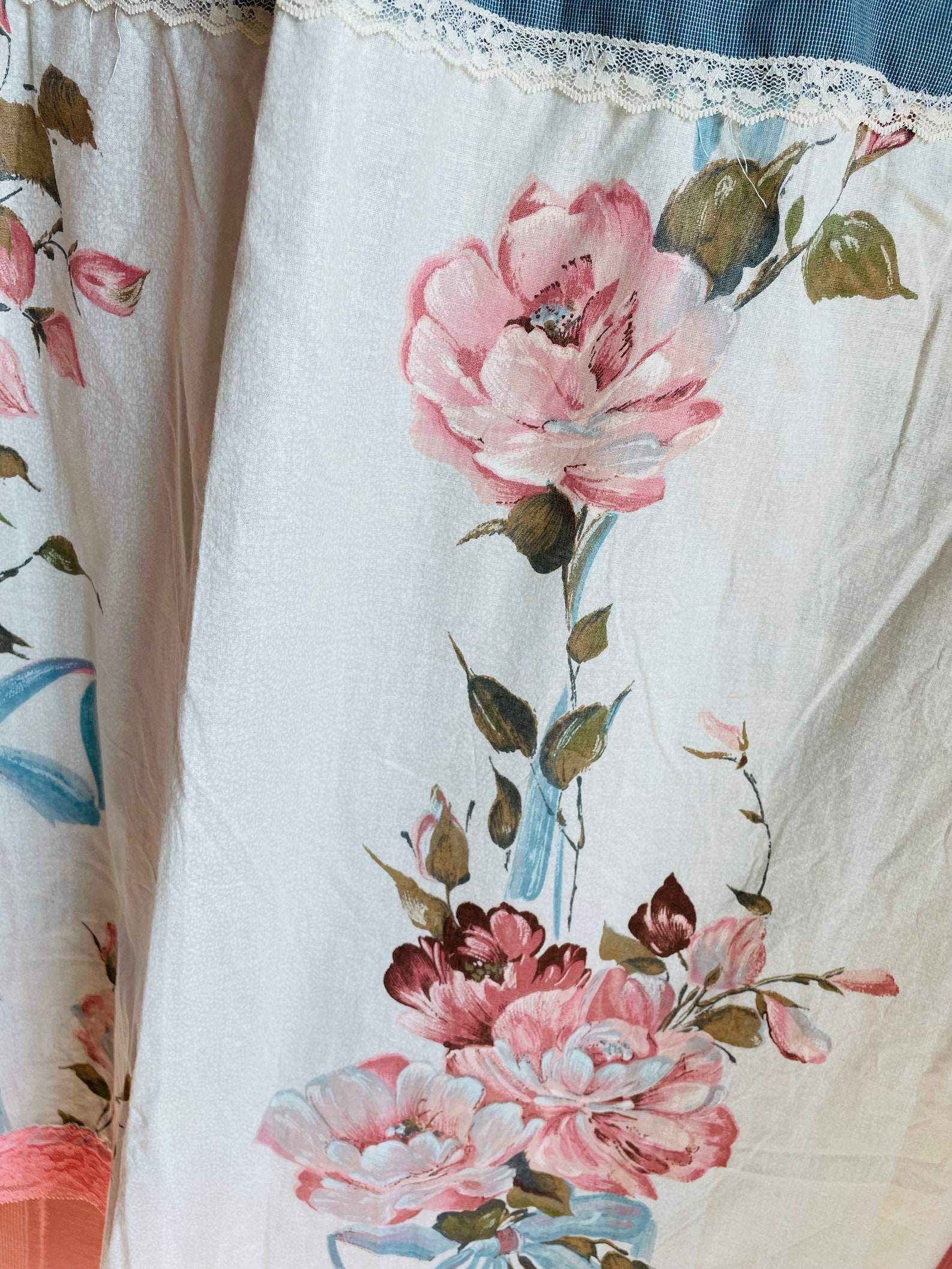 Watercolor Rose Bouquet Vintage Fabric Duster | Coverup *fits to XL* - Etsy