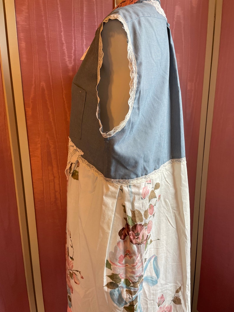 Watercolor Rose Bouquet Vintage Fabric Duster | Coverup *fits to XL* - Etsy