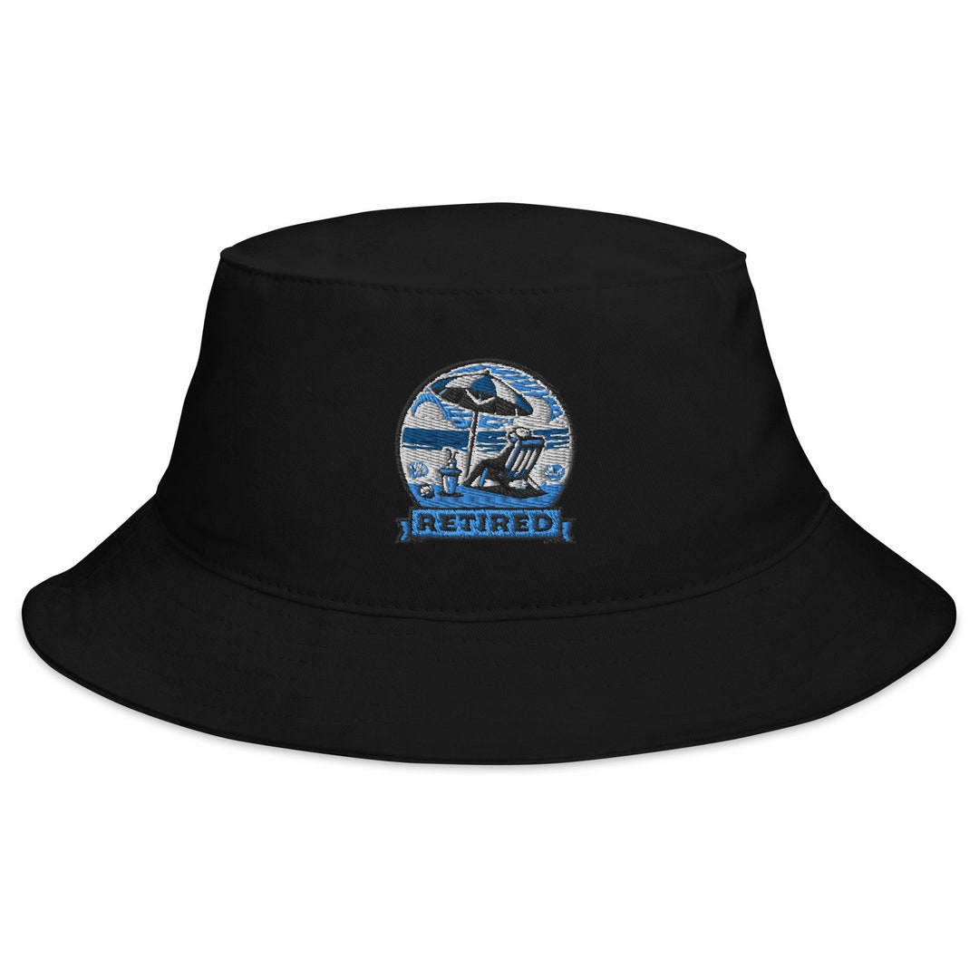 Retirement Gift Embroidered Bucket Hat - Etsy