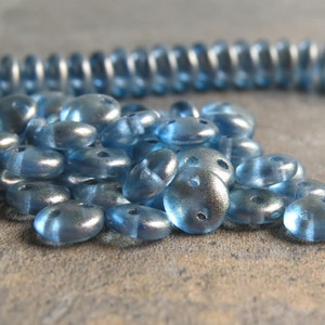 Czechmates Lentil Halo Shadows Czech Glass Two Hole 6mm Bead : 50 Pc ...