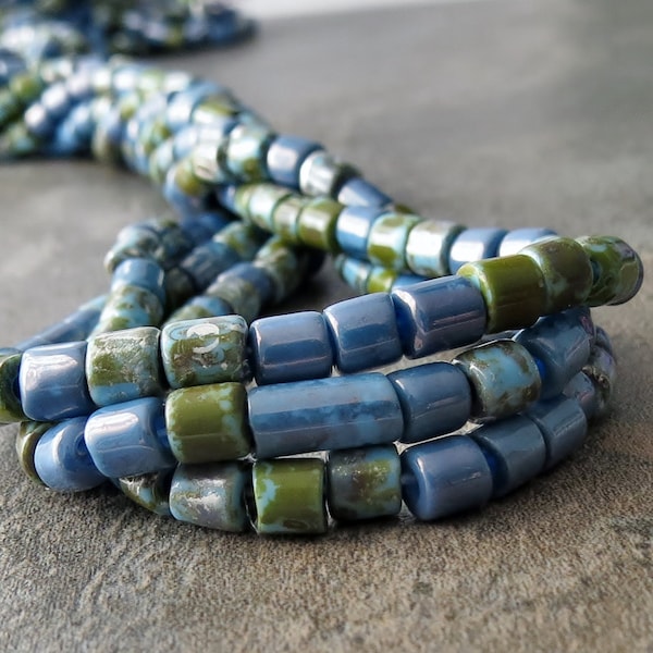 Czech Picasso Bugle Bead - Etsy