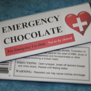 Emergency Chocolate Hershey Candy Bar Wrapper Download for Craft Shows ...