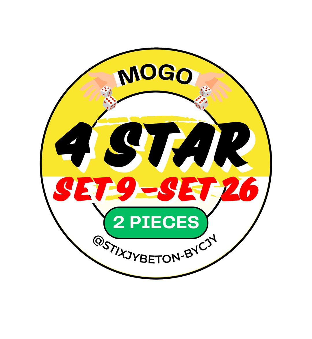Mogo Prestige 4 Star Sticker 2pcs Set 9 to 26 fast Delivery - Etsy