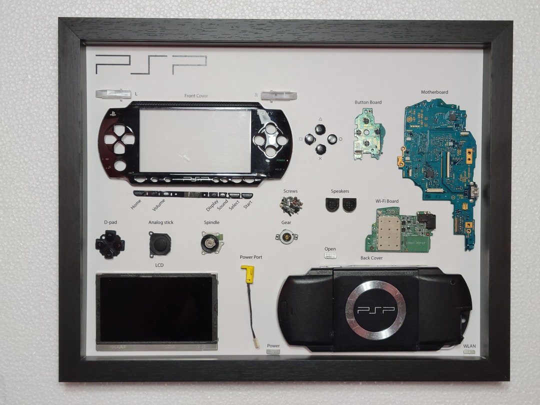 Playstation Portable "psp" | Disassembled in a Frame - Etsy