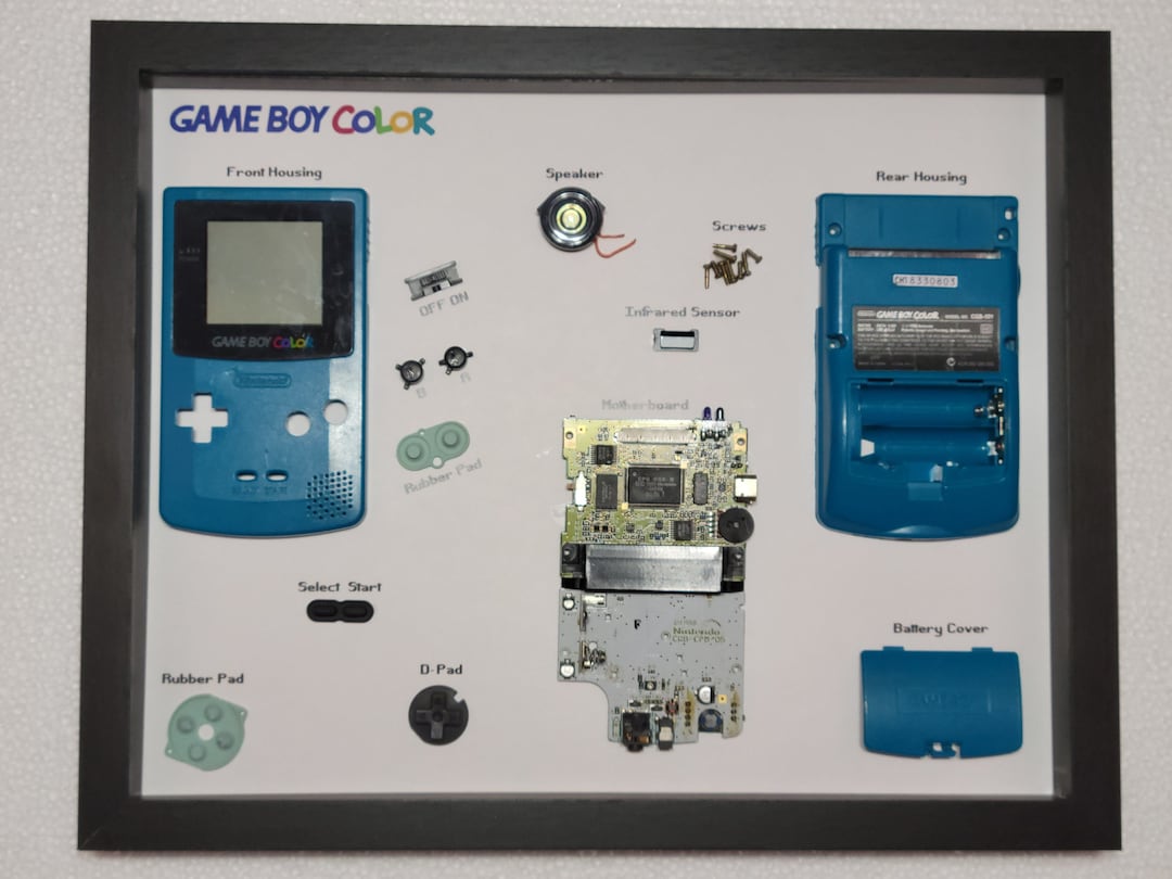 Game Boy Color | Disassembled in a Frame - Etsy
