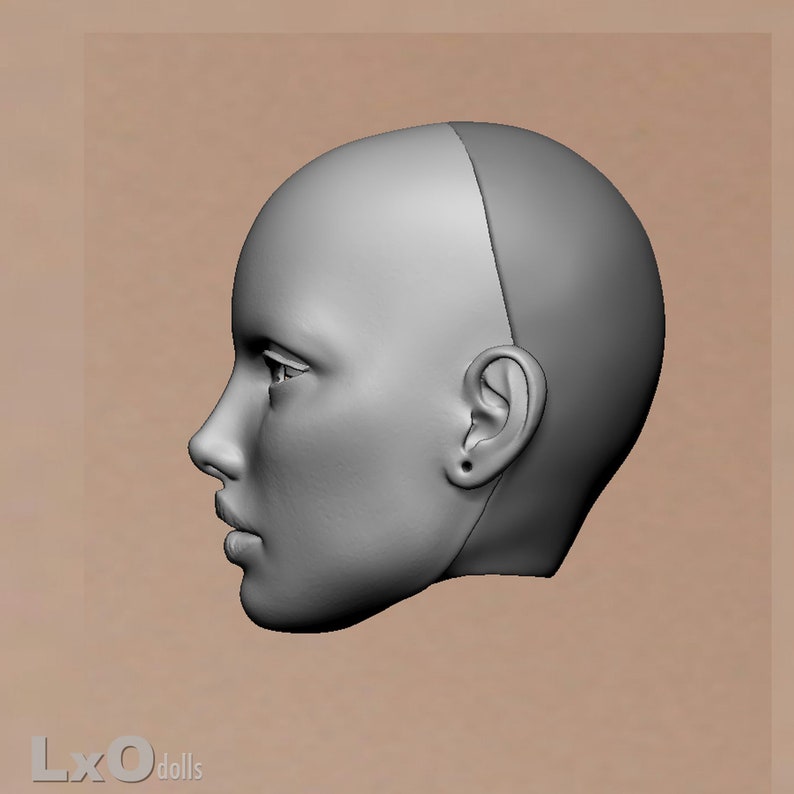 3D BJD Doll Head Faceplate 3D Print Model -stl-obj - ELIZ Base - Etsy