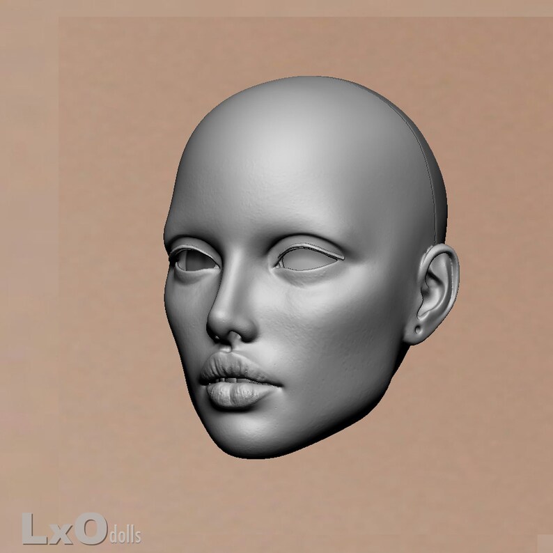 3D BJD Doll Head Faceplate 3D Print Model -stl-obj - ELIZ Base - Etsy
