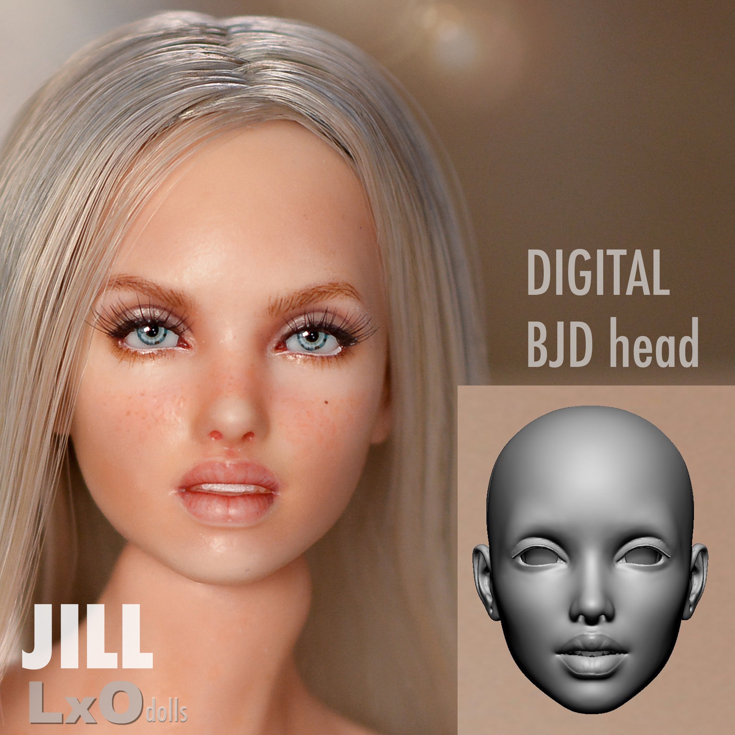 3D BJD Doll ‚NATURAL BEAUTY‘ Full Set - 3D Print Model - Etsy