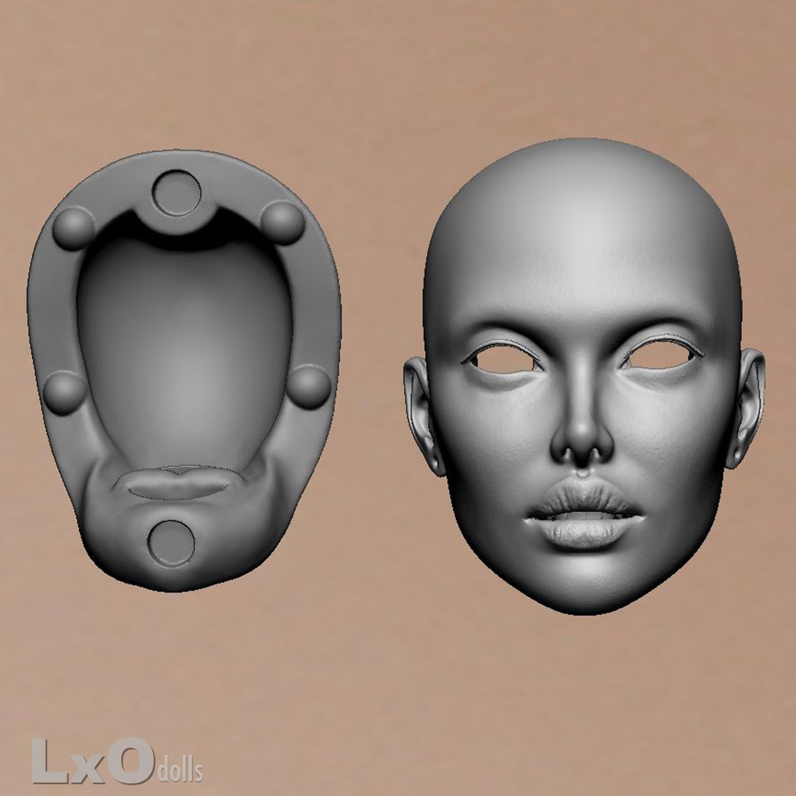 3D BJD Doll Head Faceplate Female Character Women Teenager 3D Print ...
