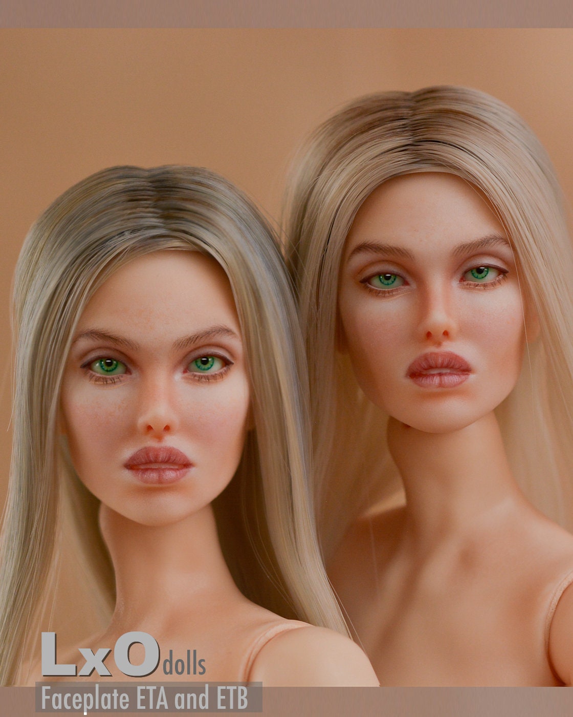 3D BJD Doll Head Faceplate Female Character Women Teenager 3D Print ...