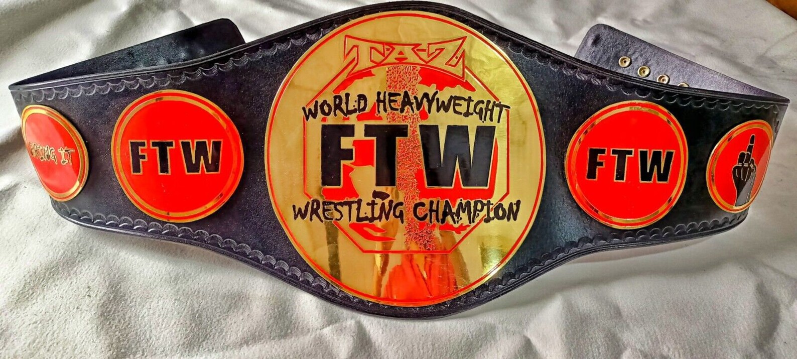 Taz Ftw World Heavy Weight Wrestling Championship Belt Best Gift for ...