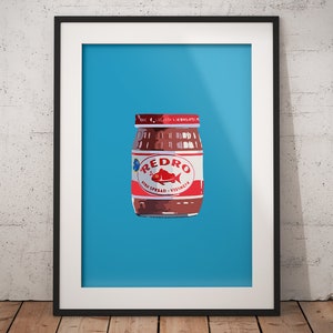 Redro Anchovette Fish Paste, Vintage Retro Print, South African Wall ...