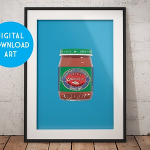 Pecks Anchovette Vintage Print: South African Retro Art (digital ...