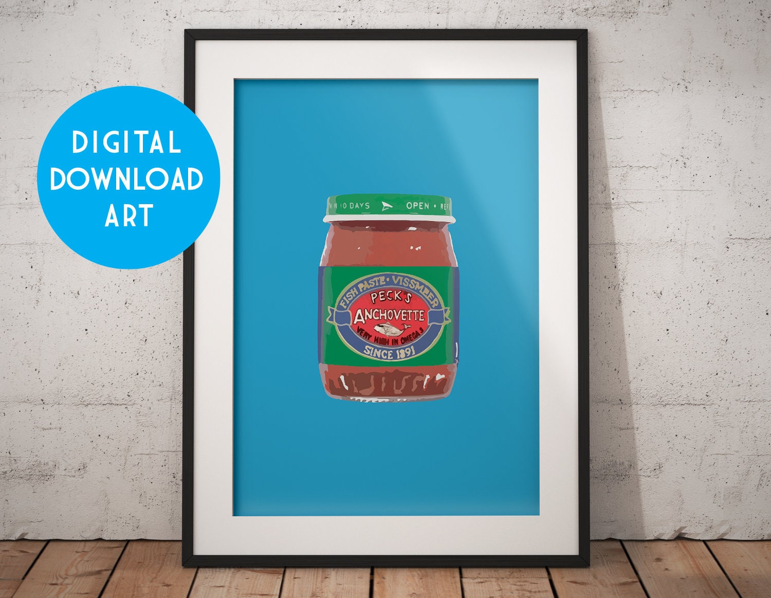 South African Pecks Anchovette Fish Paste Vintage Retro Print, South ...