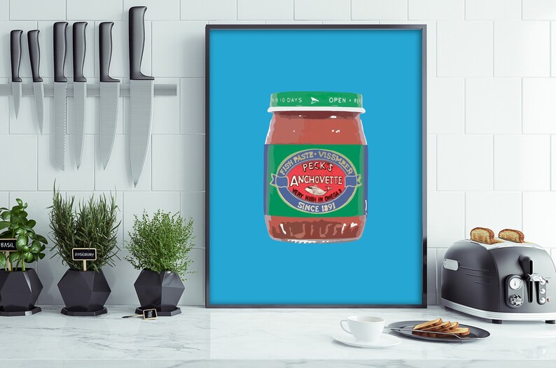 Pecks Anchovette Vintage Print: South African Retro Art (digital ...