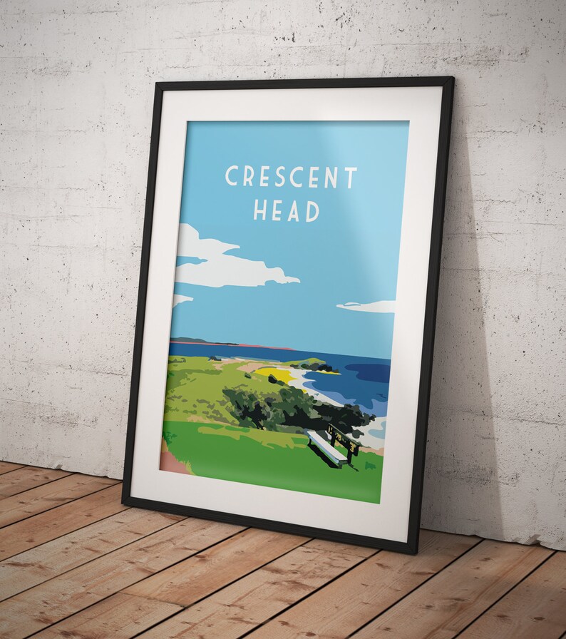 Crescent Head Golf Course Retro Print: Aussie Wall Art (digital ...