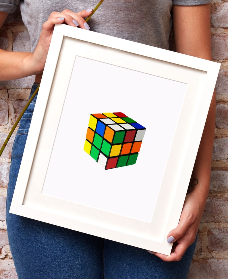 Rubic's Cube Print Rubik's Cube Wall Art Best - Etsy