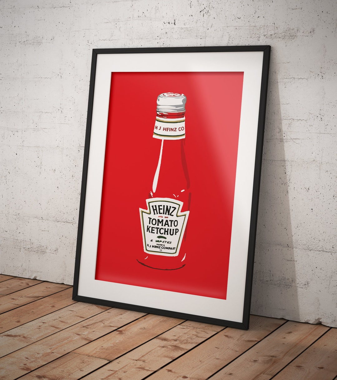 Heinz Ketchup Retro Print: Red Tomato Sauce Pop Art (A1 Digital ...
