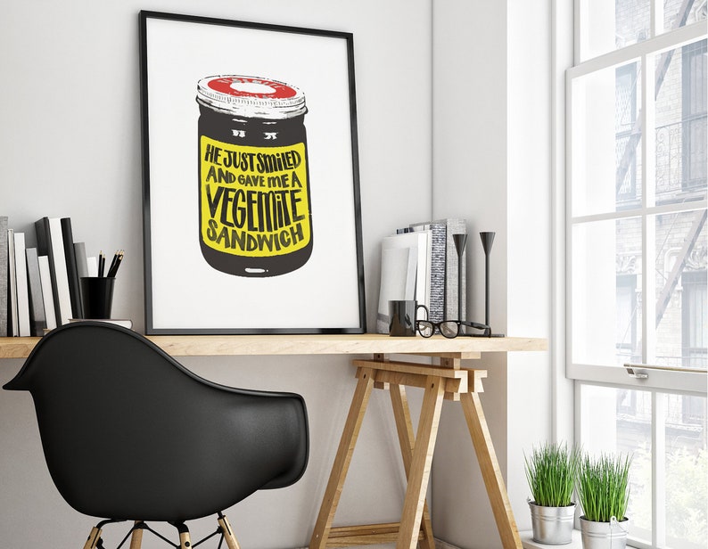 Vegemite Print Vegemite Typographic Art Aussie Wall Art - Etsy