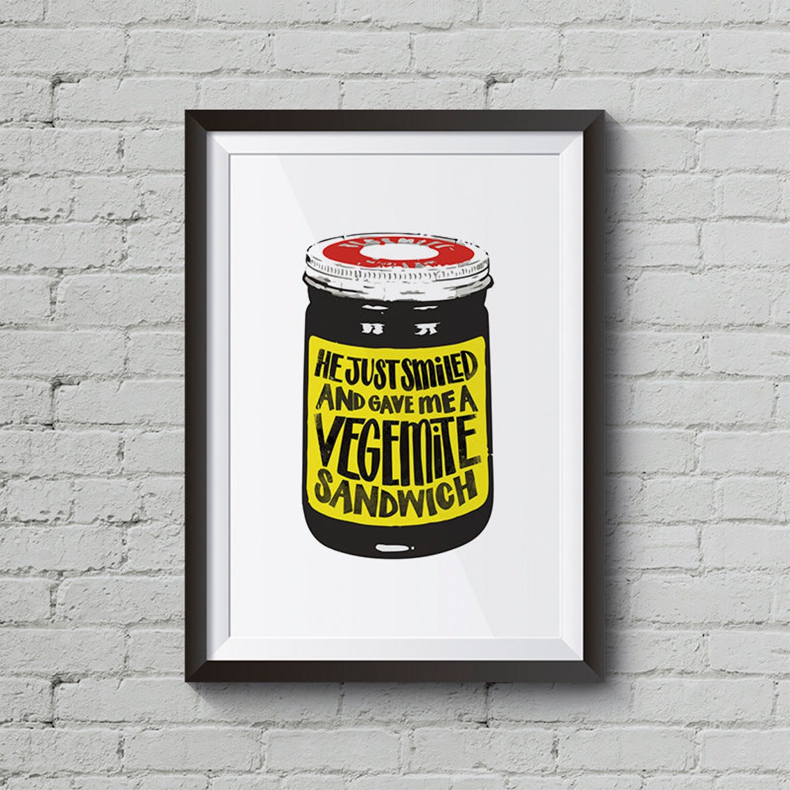 Vegemite Print Vegemite Typographic Art Aussie Wall Art - Etsy