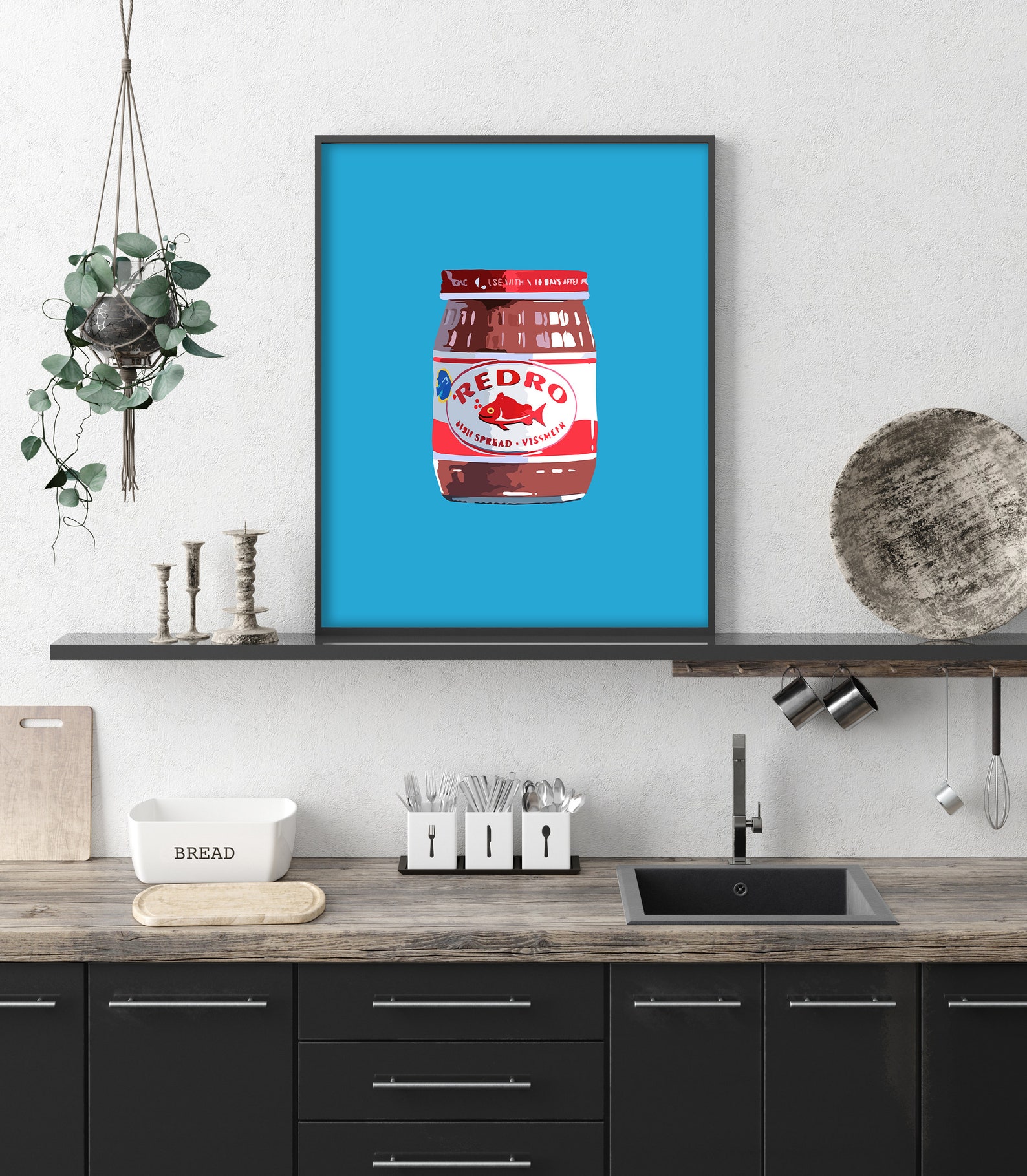Redro Anchovette Fish Paste, Vintage Retro Print, South African Wall ...