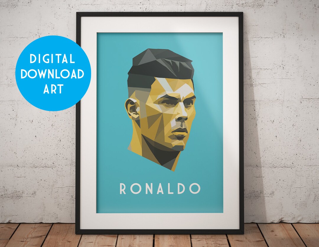 Ronaldo Portrait: Minimalist Geometric Football Art (digital Download ...
