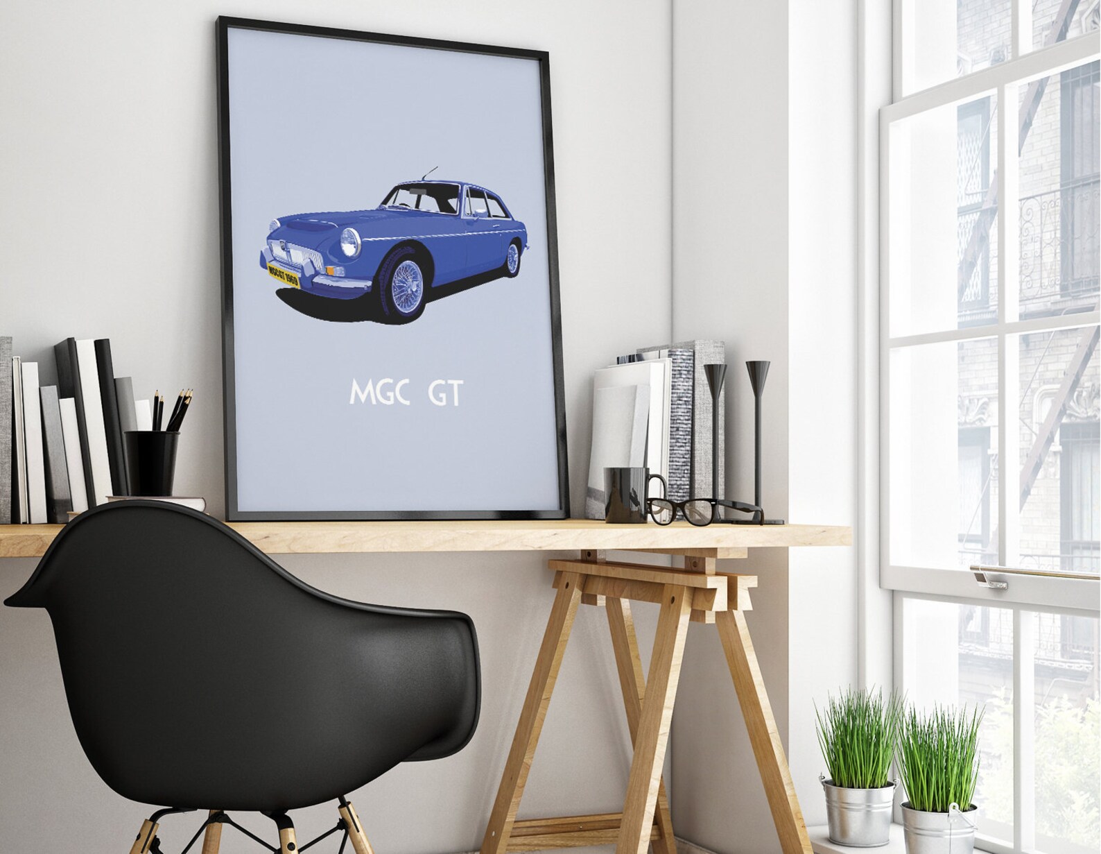 MG Retro Art Print Classic Cars MG MGC Digital Print - Etsy