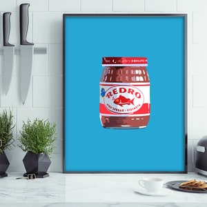 Redro Anchovette Fish Paste, Vintage Retro Print, South African Wall ...
