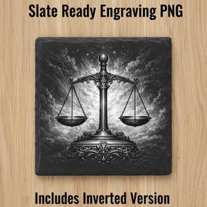 Scales of Justice Slate Engraving PNG Legal Symbol Laser File Law ...