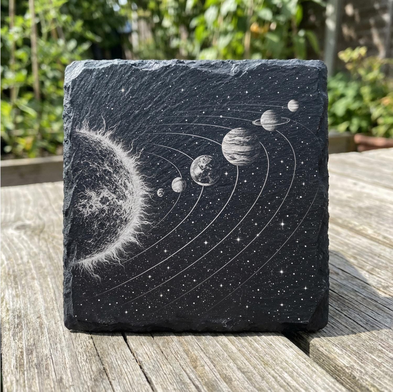 Solar System Slate Engraving PNG Space Laser File Planets Sun Coaster ...