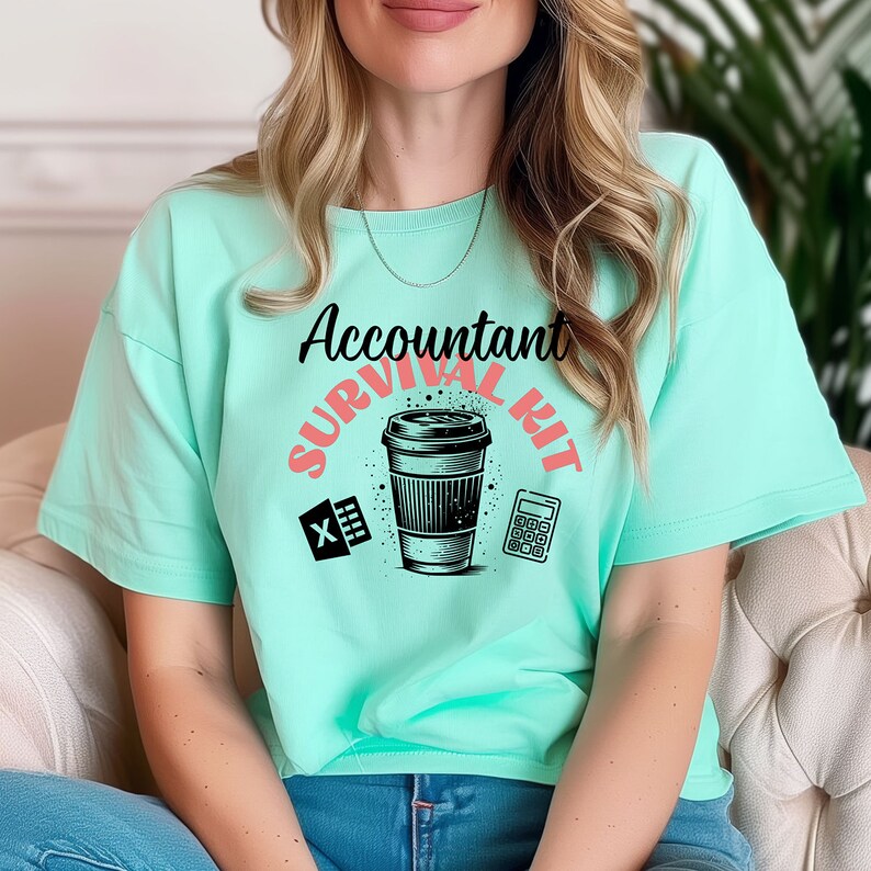 Accountant Survival Kit T-shirt, Comfort Colors Accountant Shirt ...