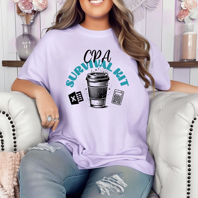 CPA Survival Kit T-shirt, Comfort Colors CPA Shirt, Coffee T-shirt ...