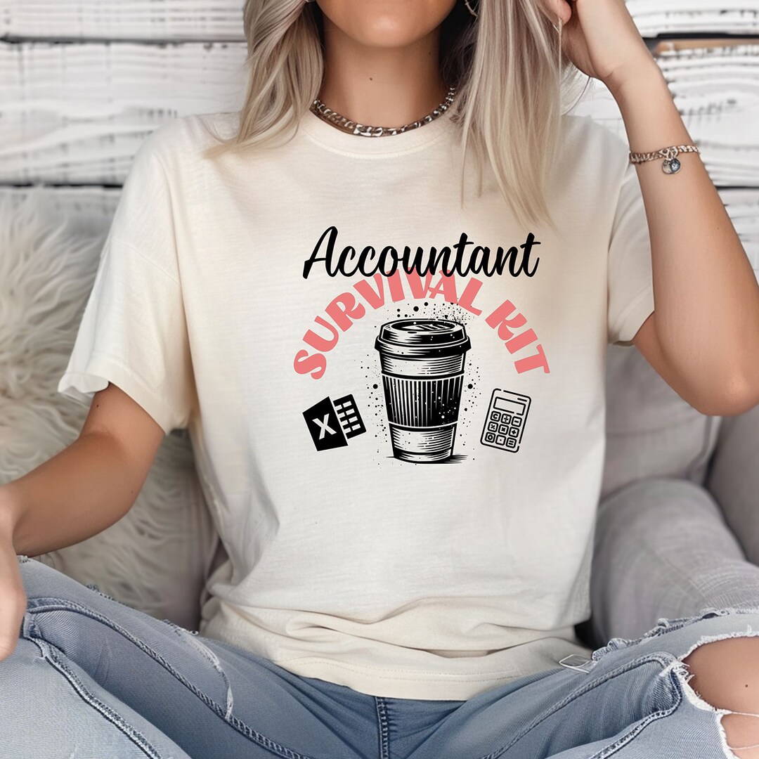 Accountant Survival Kit T-shirt, Comfort Colors Accountant Shirt ...