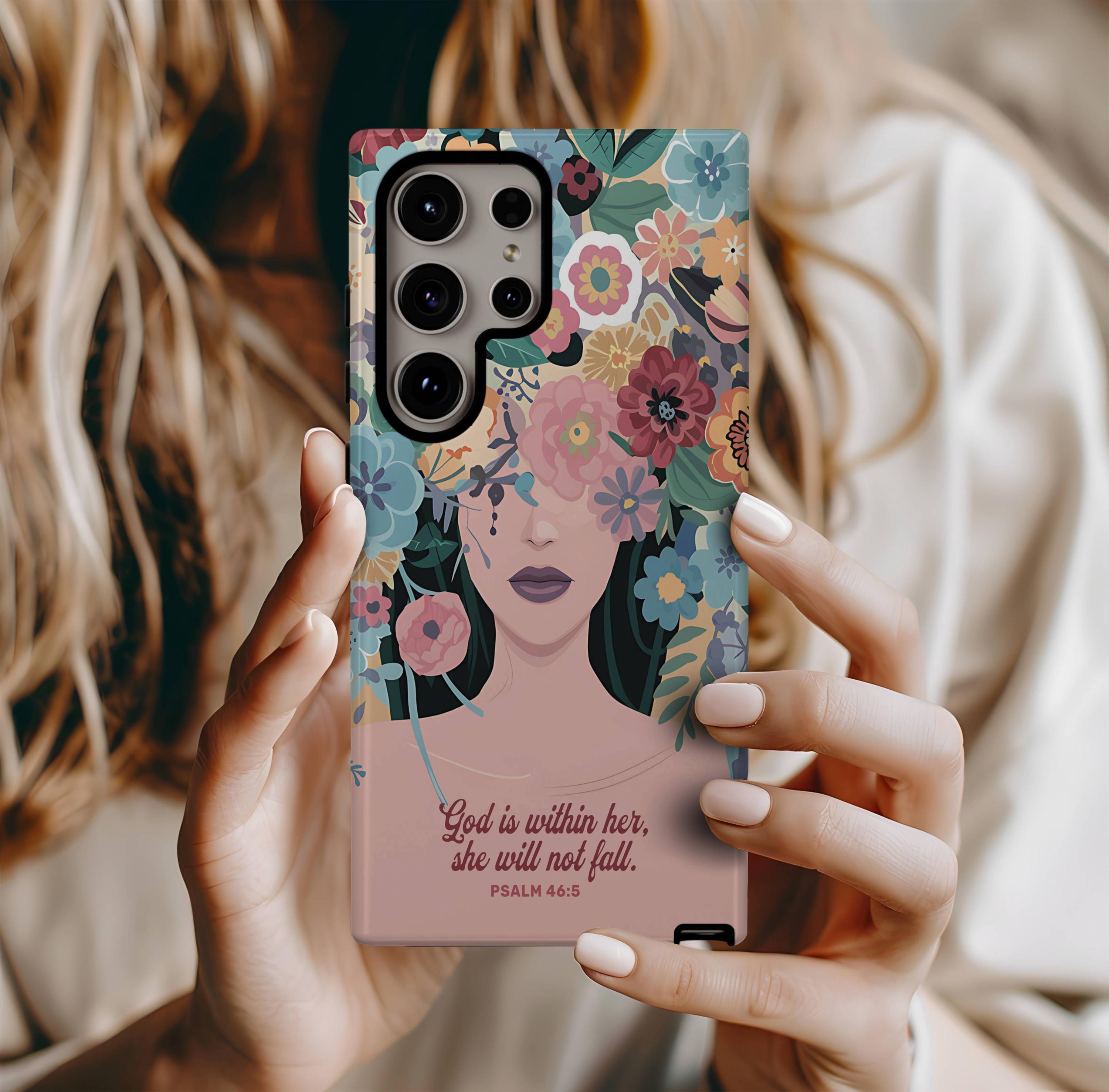Christian Bible Verse Phone Case, Floral Religious Scripture Gift ...