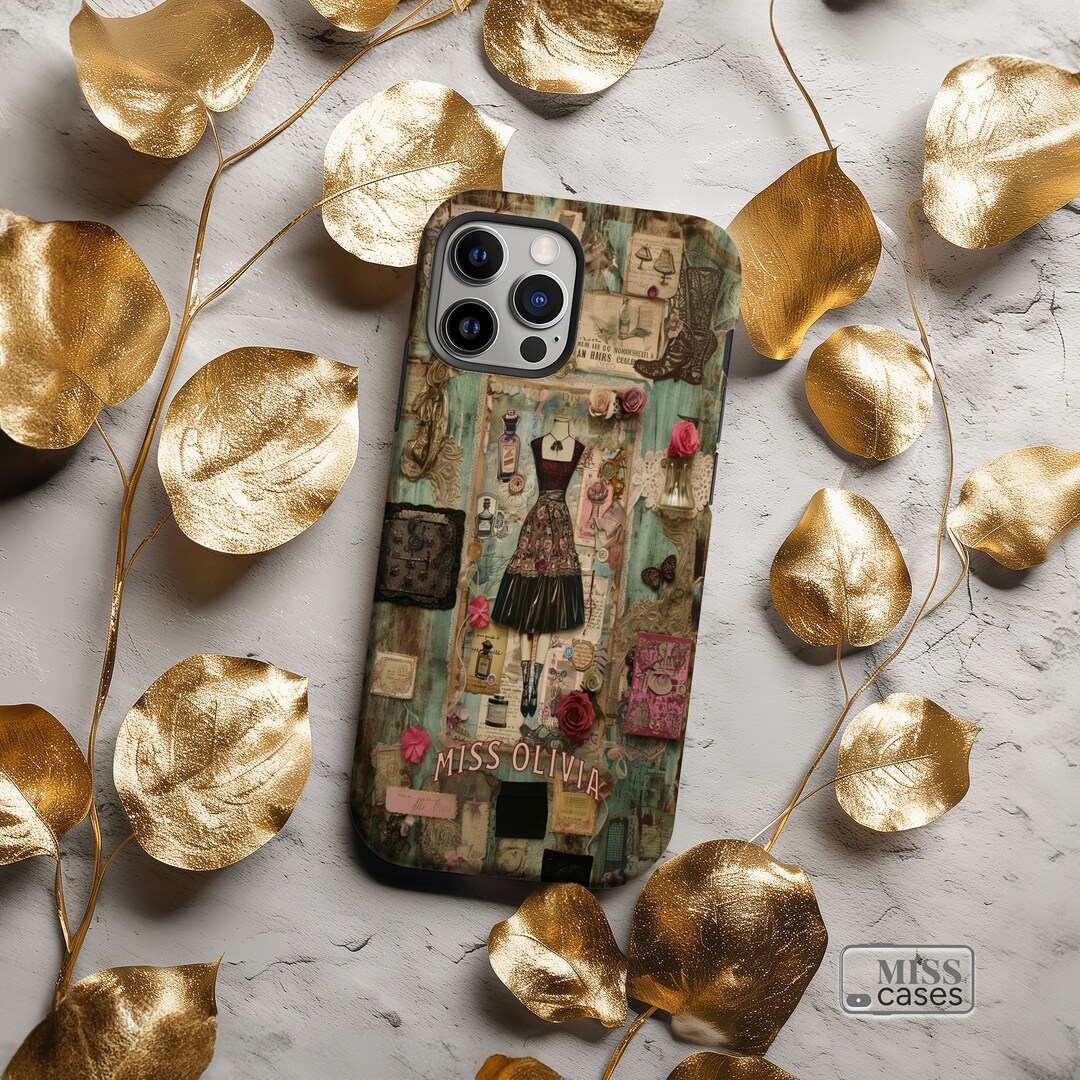 Personalized Dark Vintage Coquette Phone Case iPhone 15 14 13 12 11 Pro ...