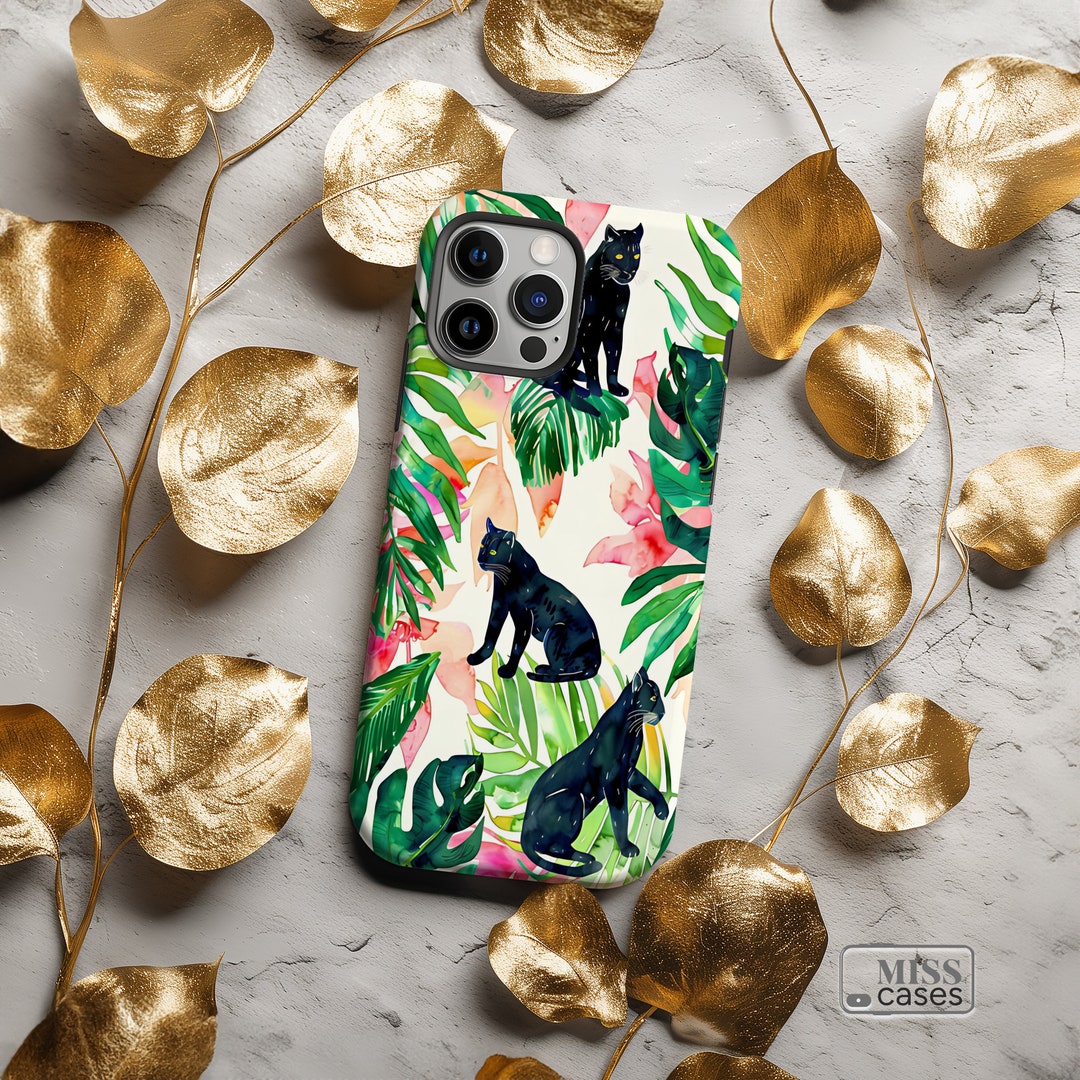 Watercolor Panther Phone Case: Jungle Nature Cover - Etsy UK