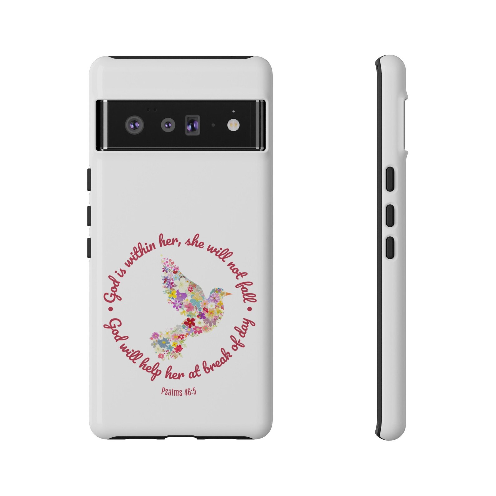 Christian Bible Verse Phone Case, Floral Religious Scripture Gift ...