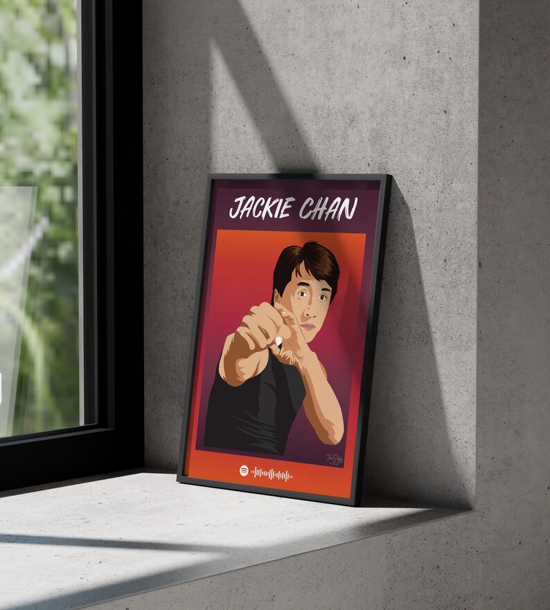Jackie Chan Wall Frame Vector Art - Etsy