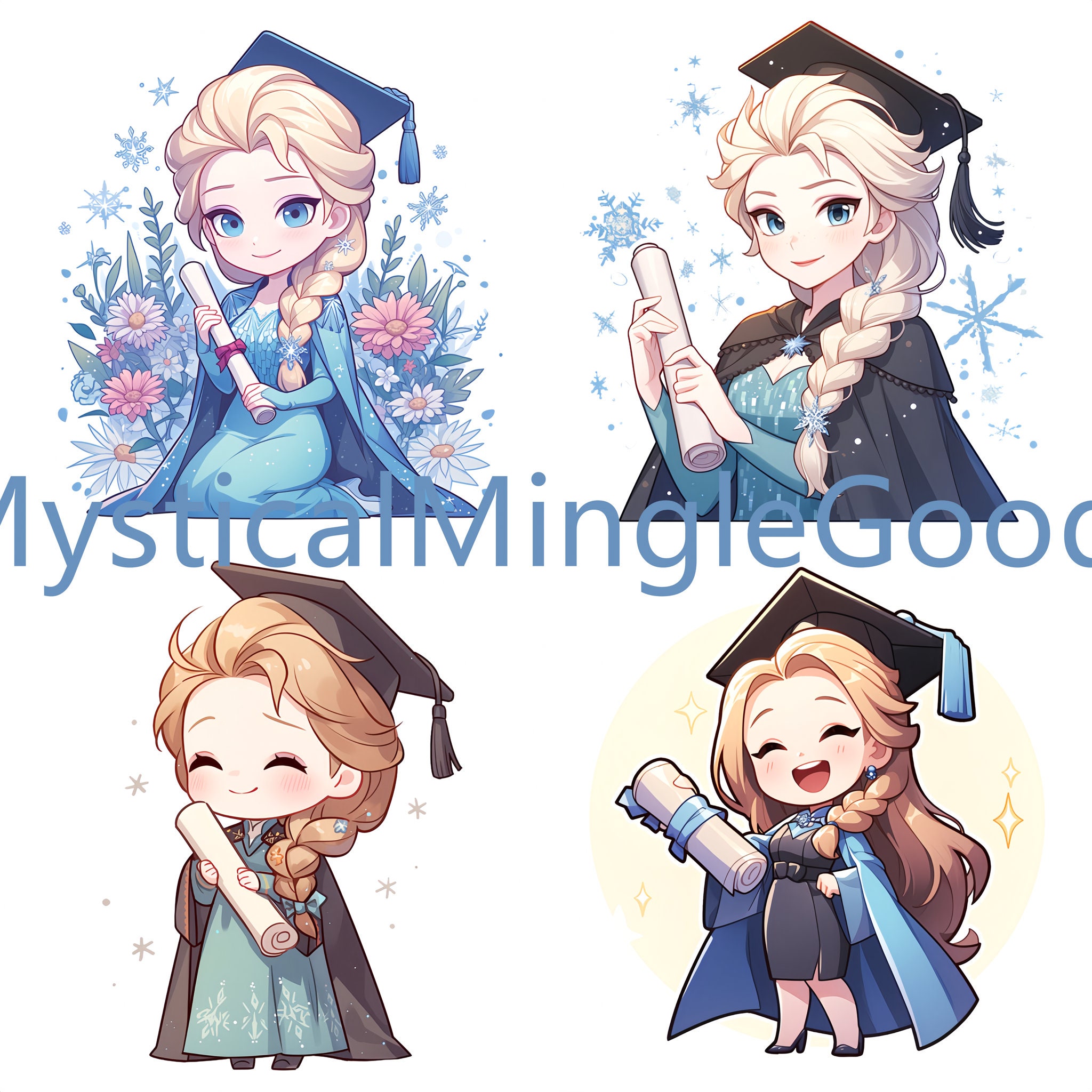 Elsa Graduate Png,frozen Watercolor Png,frozen Princess Clip Art,high ...