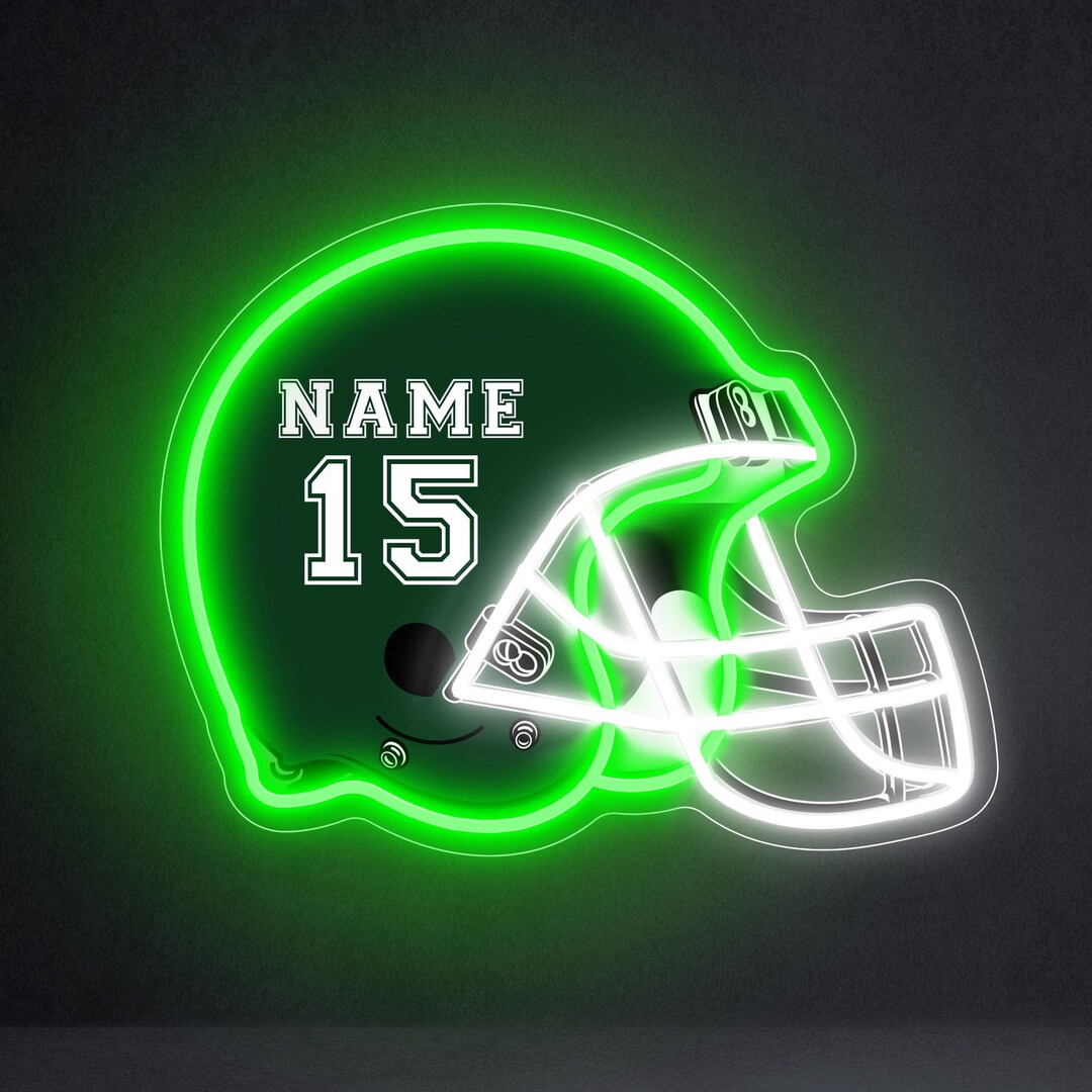 Custom Helmet Neon Sign, Dimmable Football Led Signs for Wall Decor ...