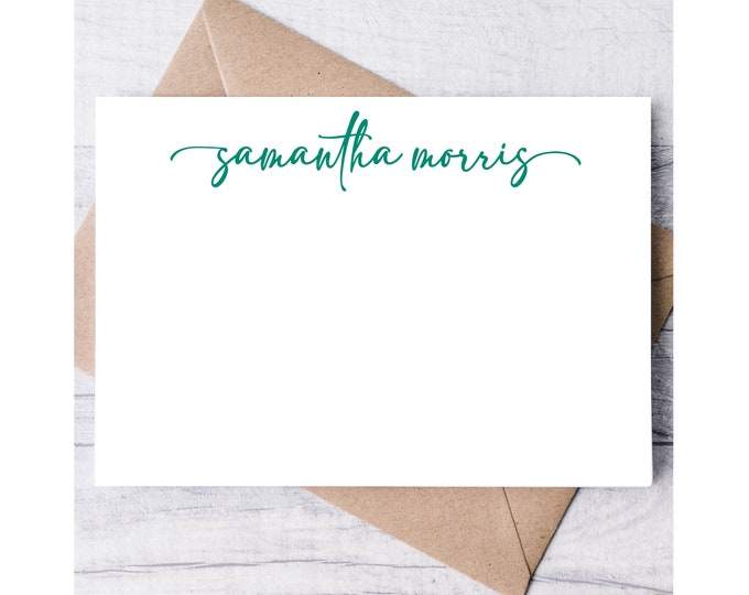 Custom Note Cards Set for Women, Personalized Stationery Set of ...