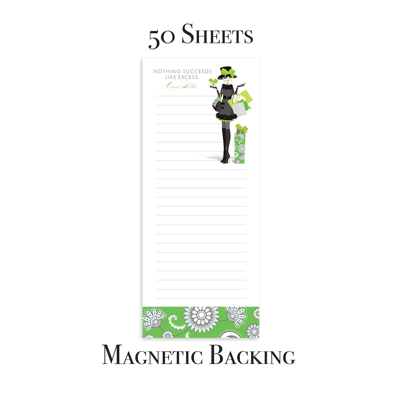 5 Designs - Magnetic Notepads, Custom Sayings Notepad, Personalized ...
