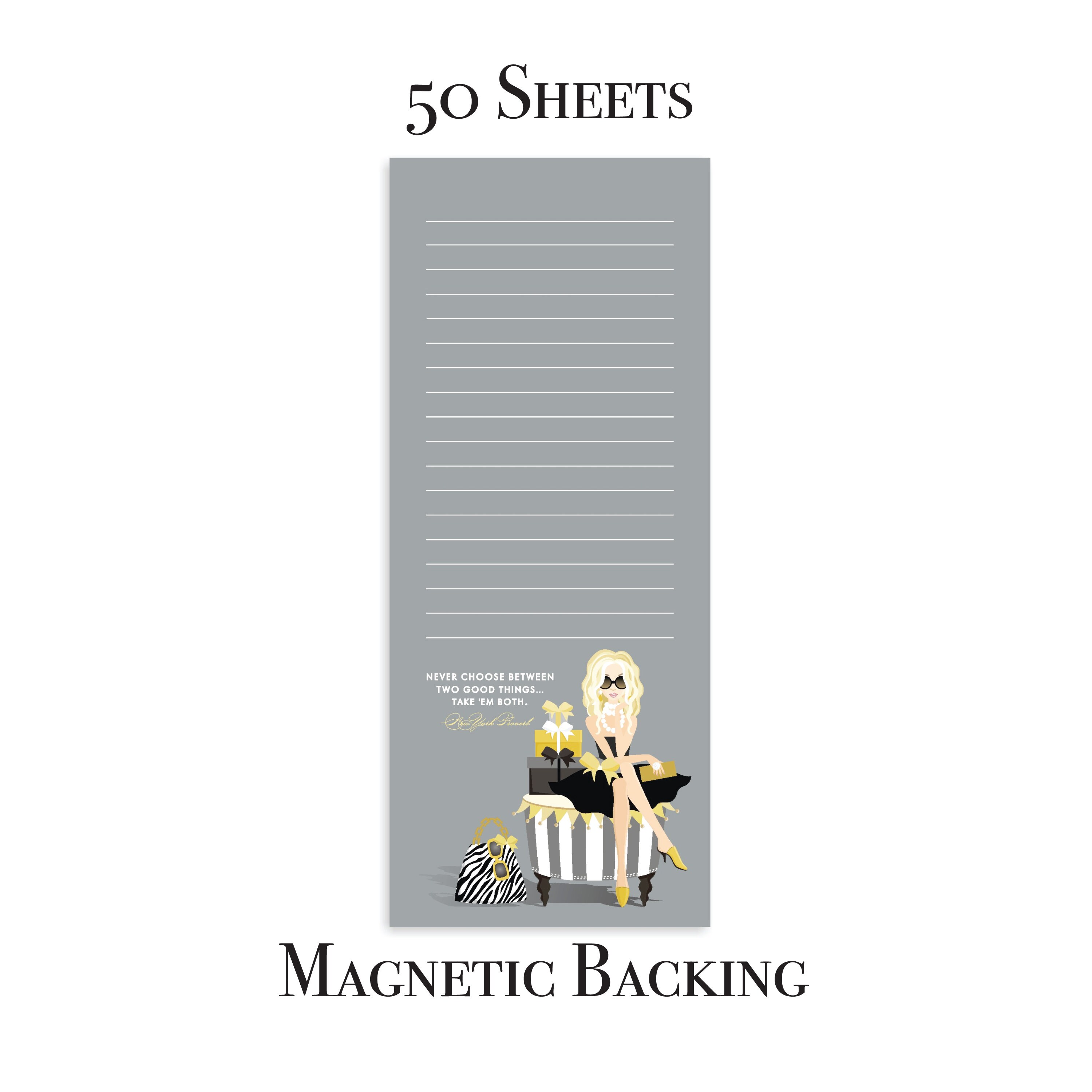 5 Designs - Magnetic Notepads, Custom Sayings Notepad, Personalized ...