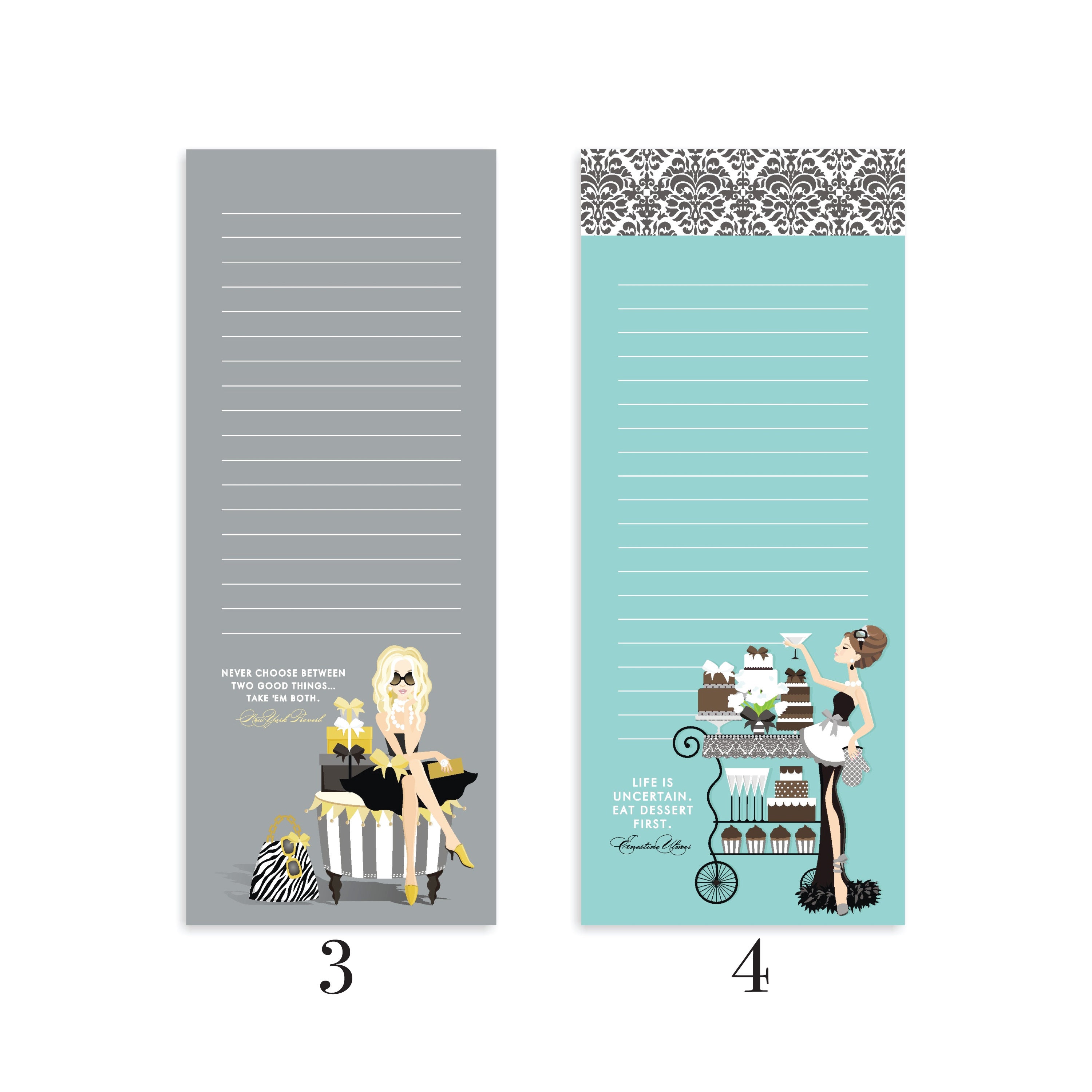 5 Designs - Magnetic Notepads, Custom Sayings Notepad, Personalized ...